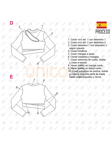 Moldes PDF o Papel |Patrones Para Tops | Únicosé La Moldería (3)