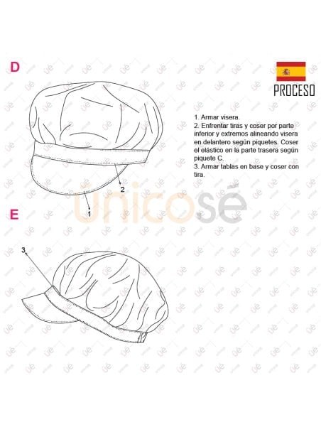Molde Boina Clasica Infantil Acc 2301 | Patrón de Costura