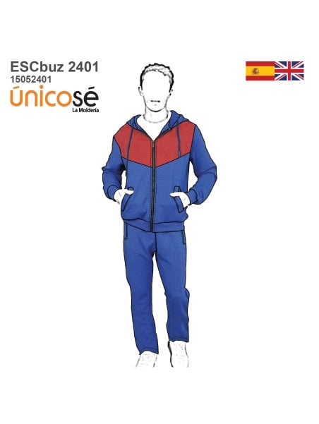 Molde Escolar Buzo Cortes 2401 | Patrón de Costura
