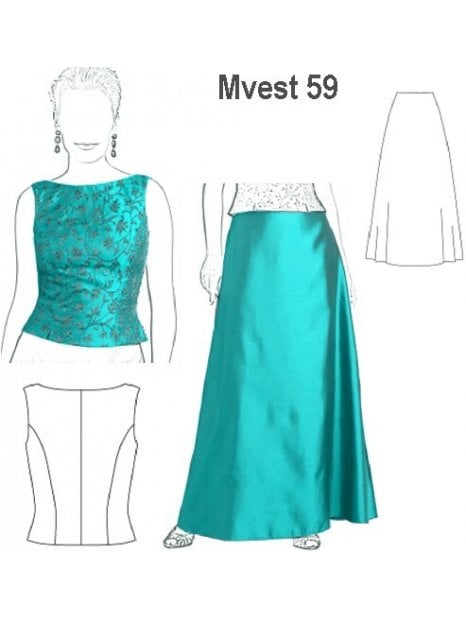 Molde Vestido Fiesta Mujer 0959 | Patrón de Costura
